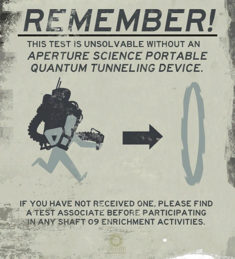 Just wanted to clear the air, the old Aperture science posters did not ...