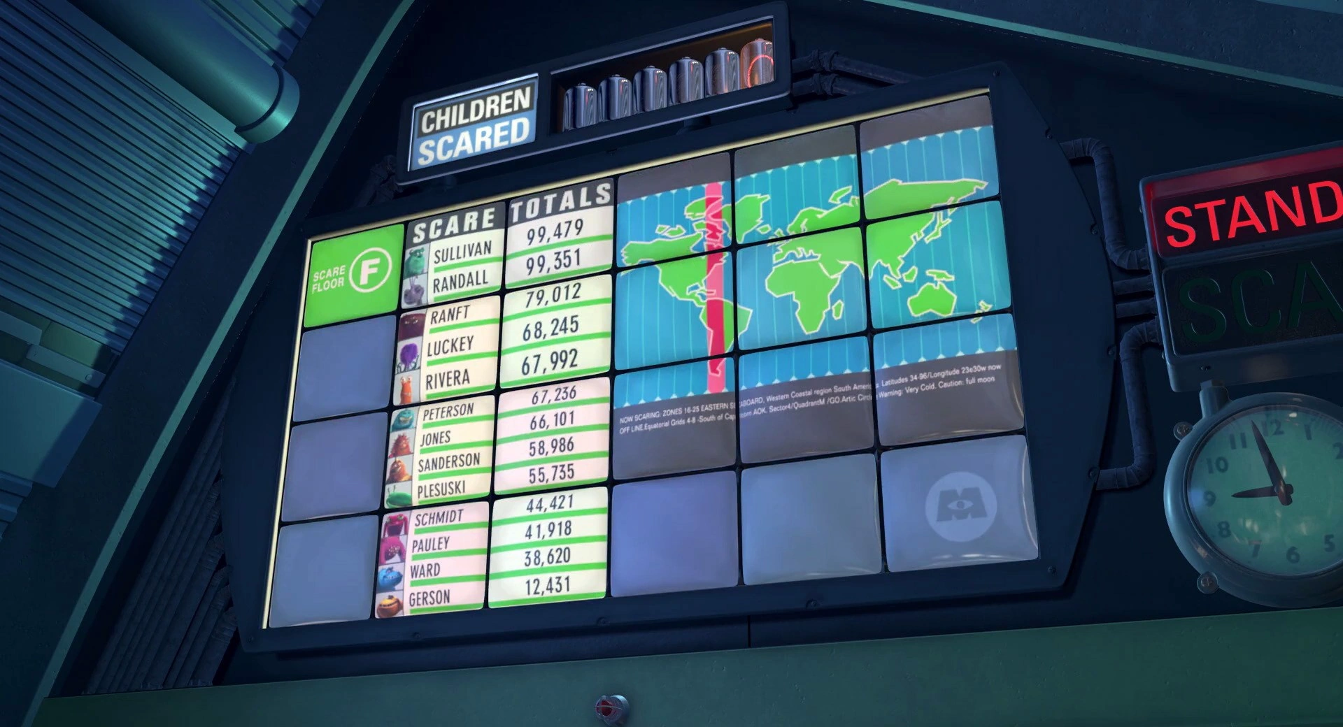 Scarer's Leaderboard - Pixar Wiki - Disney Pixar Animation Studios