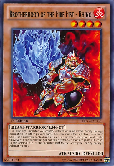 Brotherhood of the Fire Fist - Rhino - Yu-Gi-Oh!