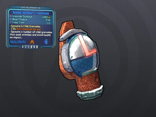 Transfusion Grenades with elemental DoT.. : r/Borderlands2